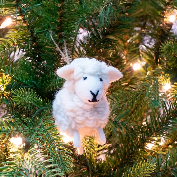 White Sheep Ornament – Buck Brook Alpacas